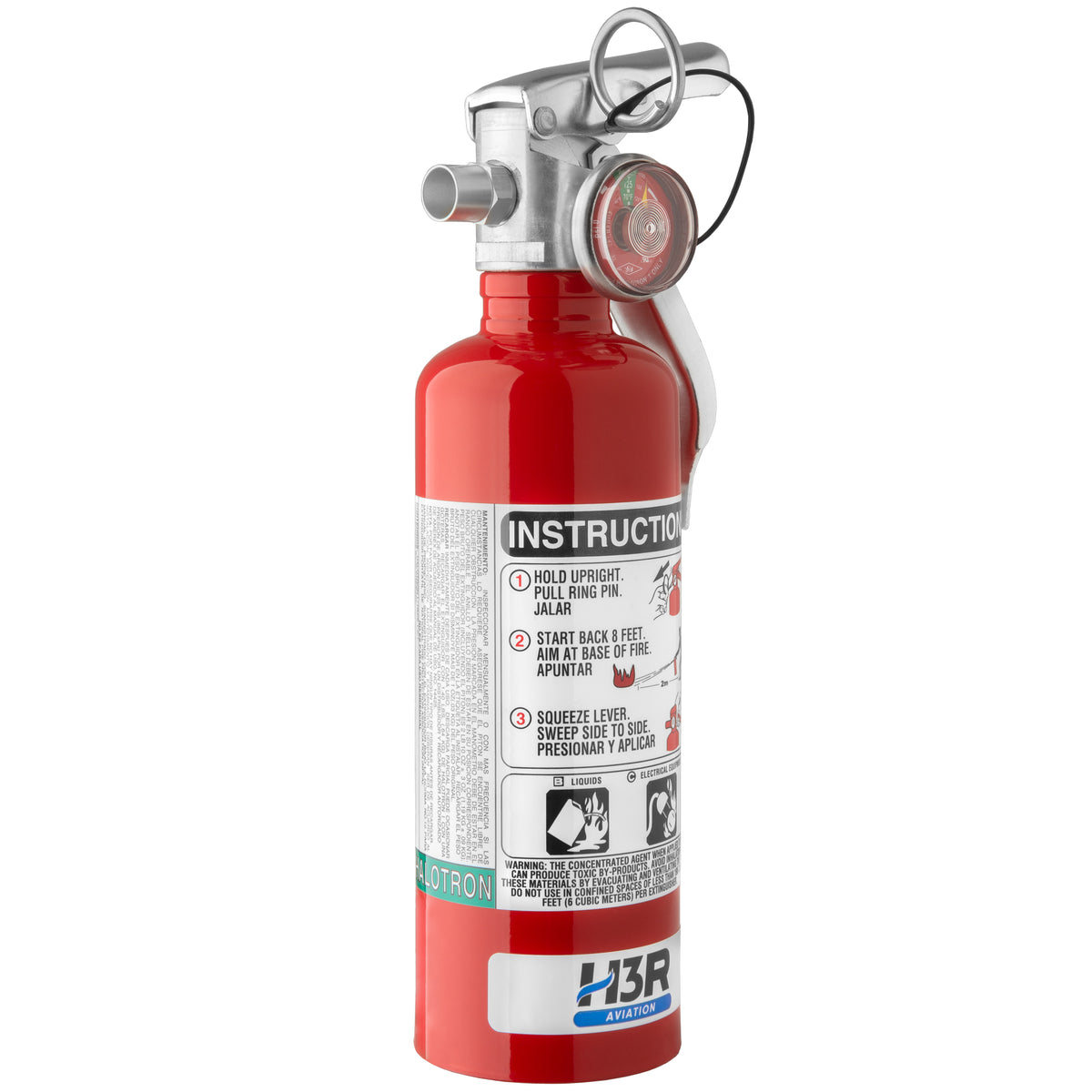 H3R Aviation Halotron 1 Fire Extinguisher A384T – 1.4 lb.